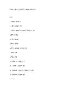 경영혁신) 혁신의 원천과 혁신의 유형과 패턴의 이해-1페이지