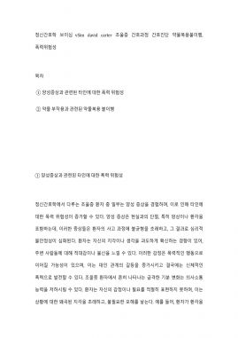 정신간호학 브이심vSim david carter 조울증 간호과정 간호진단 약물복용불이행, 폭력위험성-1페이지