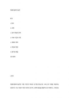 개별아동복지실천-1페이지