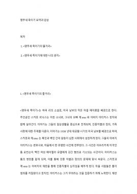 앵무새 죽이기 요약과 감상-1페이지