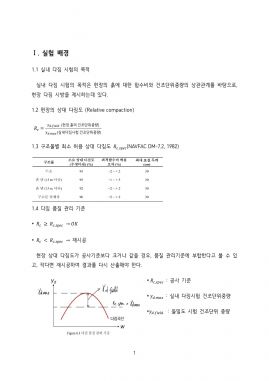 토질실험 들밀도 실험-1페이지