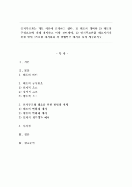 인지부조화는 태도 이론에 근거하고 있다. 1) 태도의 의미와 2) 태도의 구성요소에 대해 제시하고 이와 관련하여, 3) 인지부조화를 해소시키기 위한 방법 3가지를 제시하되 각 방법별로 예시를 들어 서술하시오.-1페이지