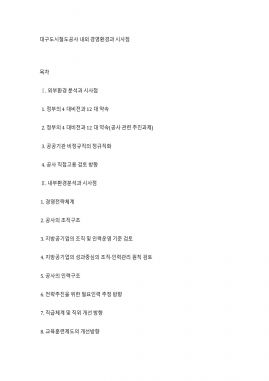 대구도시철도공사 내외 경영환경과 시사점-1페이지