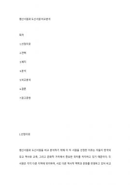 병산서원과 도산서원 비교분석-1페이지