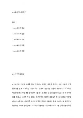 e스포츠 역사와 발전-1페이지