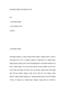 세계자원봉사연합회, 세계 자원봉사자의 해-1페이지