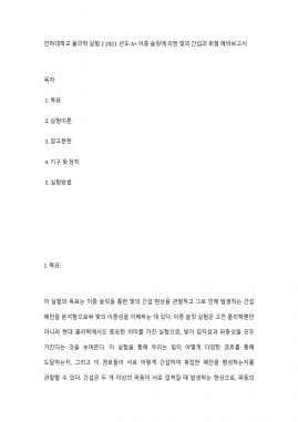 인하대학교 물리학 실험2 2021년도 A+ 이중 슬릿에 의한 빛의 간섭과 회절 예비보고서-1페이지