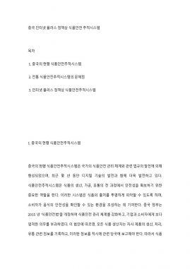 중국 인터넷 플러스 정책상 식품안전 추적시스템-1페이지