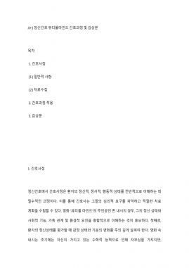 A+) 정신간호 뷰티풀마인드 간호과정 및 감상문-1페이지