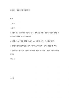 실패사례 분석을 통한 창업성공전략 (1)-1페이지