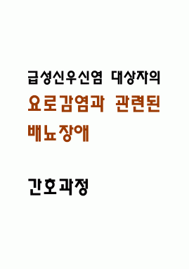 [요로감염과 관련된 배뇨장애 간호과정] 급성신우신염 대상자의 요로감염과 관련된 배뇨장애 간호진단 간호과정-1페이지