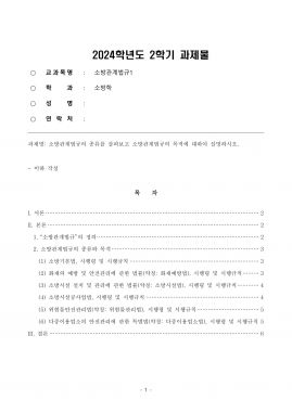 소방관계법규의 종류와 목적-1페이지