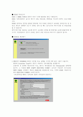 ICQ[I Seek You] 소개 이용(활용)방법-1페이지