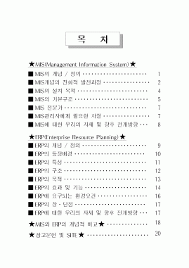 MIS & ERP 레포트 자료-1페이지