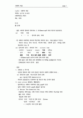 사회학 개론 레포트 자료-1페이지