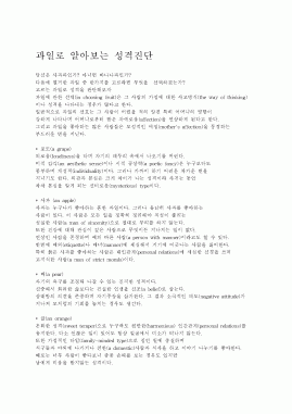 성격진단 레포트 자료-1페이지