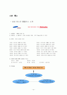 삼성 테스코 경영전략, 유통,할인점-1페이지