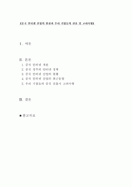 [중국 인터넷]중국 인터넷 산업(중국경제  인터넷산업 중국진출)-1페이지