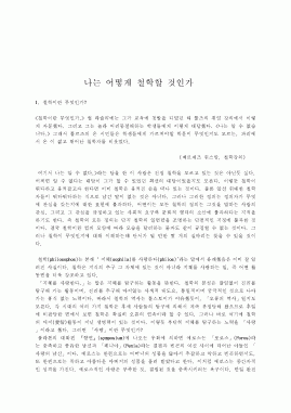 나는 어떻게 철학할 것인가-1페이지
