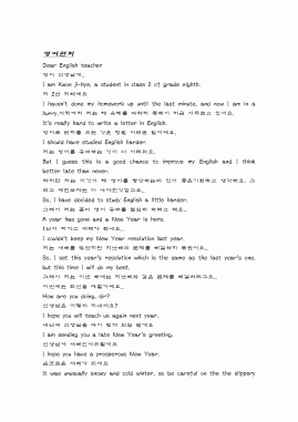 영어일기(20여편)영어편지영어독후감(어린왕자)-1페이지