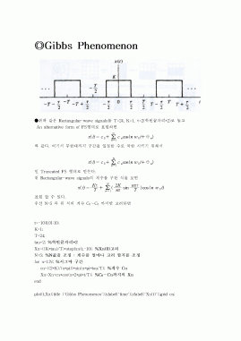 Gibbs Phenomenon 레포트 자료-1페이지