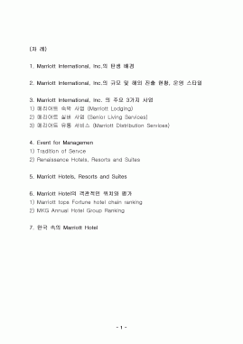 체인호텔 레포트 자료-1페이지