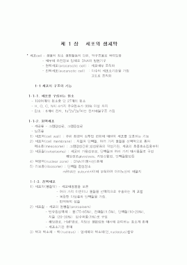 생화학 요점 정리-1페이지