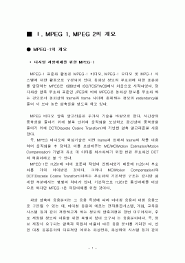 MPEG1과 MPEG2의 비교-1페이지