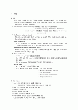 뇌출혈(stroke) 레포트 자료-1페이지