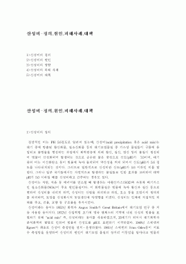 산성비-정의.원인.피해사례.대책-1페이지