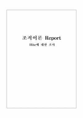 하이트의 조직구조-1페이지