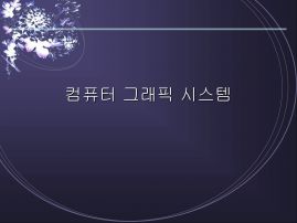 컴퓨터 그래픽 시스템-1페이지