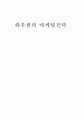 하우젠 마케팅 전략 분석 및 수립-1페이지