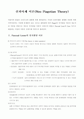 신피아제 이론(Neo Piagetian Theory)-1페이지