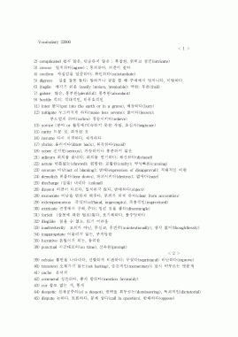 토플 토익 편입 고시용 Vocabulary-1페이지