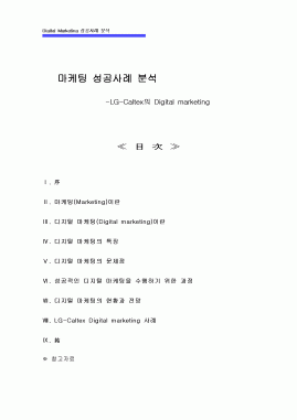 마케팅 사례분석 [ LG-Caltex의 Digital marketing ]-1페이지
