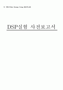 Digital Filter 레포트 자료-1페이지
