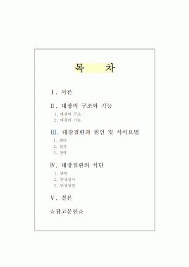 대장의 구조와 기능, 대장질환, 대장질환 식이요법-1페이지