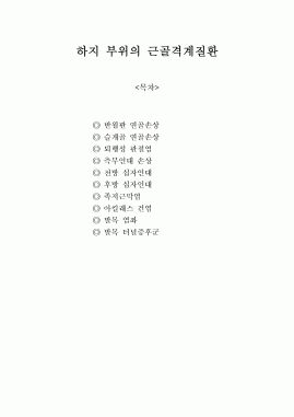 하체질환 레포트 자료-1페이지