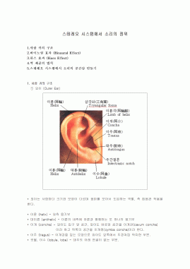 스테레오 시스템이서 소리의 정위-1페이지