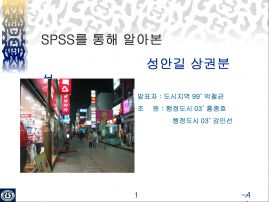 SPSS를 통해 알아본 성안길분석-1페이지