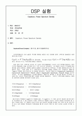 Cepstrum, Power Spectrum Density-1페이지