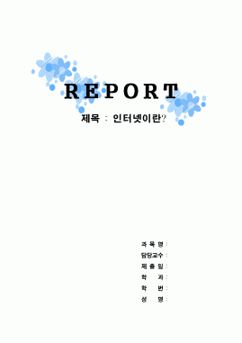 인터넷이란? 레포트 자료-1페이지
