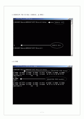 DEBUG 사용법 레포트 자료-1페이지