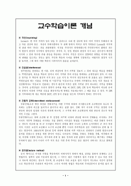 교수학습이론의 개념-1페이지