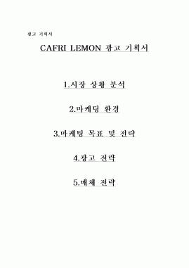CAFRI LEMON 광고 기획서-1페이지