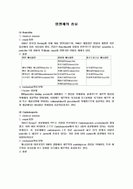 항생제의 종류-1페이지