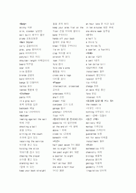 듣기 중에서의 중요한 영단어-1페이지