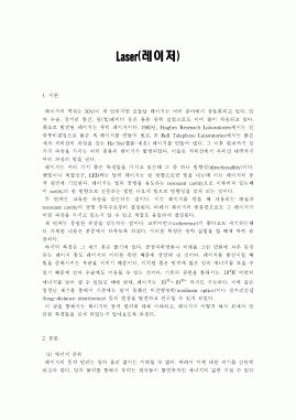 Laser(레이저) 레포트 자료-1페이지