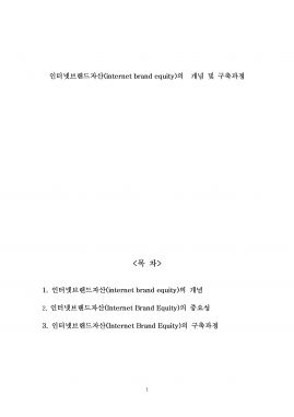 인터넷브랜드자산(internet brand equity)의  개념 및 구축과정-1페이지